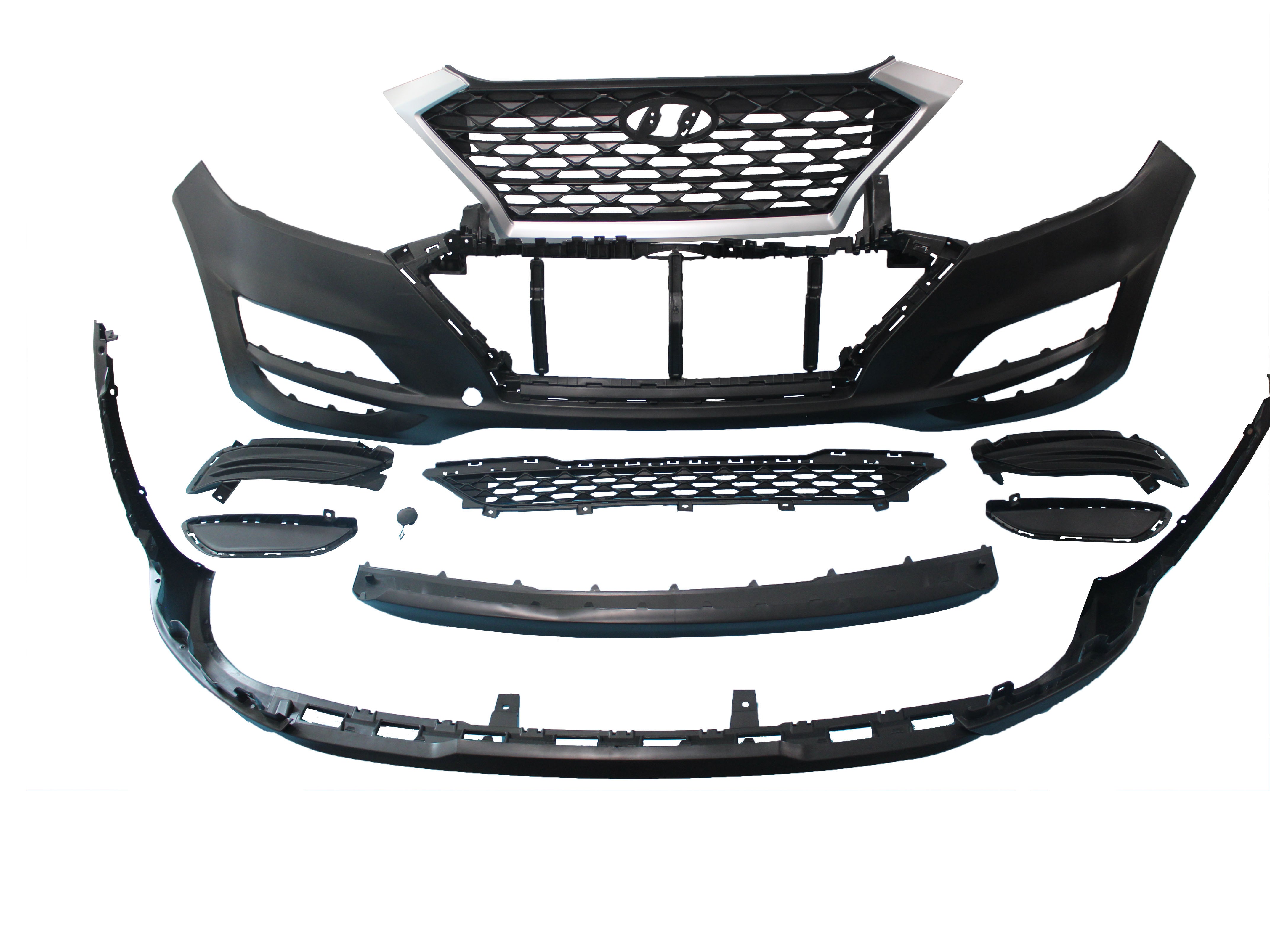 For 2019 2020 2021 Hyundai Tucson Complete Front Bumper Grill Skid Pla – Mission Auto Parts